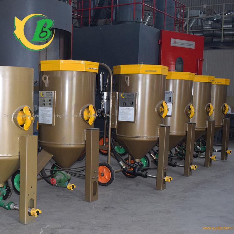 Portable movable bucket sandblasting machine hand push sand blasting tank